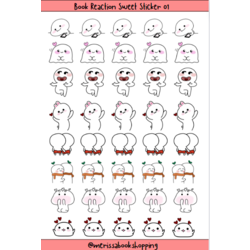 BOOK REACTION SWEET STICKER 01 | MERISABOOKSHOPPING
