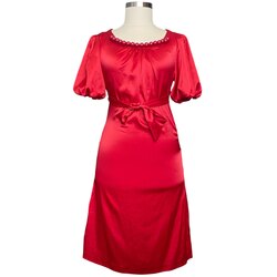 vintage kırmızı saten elbise | Ondrell Vintage