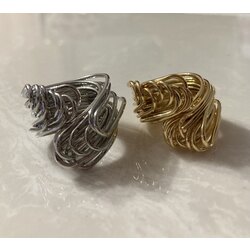 Gümüş Rengi Karışık Detay Yüzük | Shine Accessories