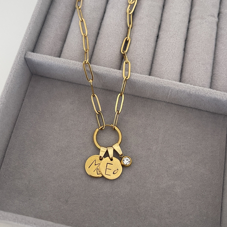 STAMP Çelik Plaka Ataç Zincir Kolye | Bade Designs Handmade and unique ...