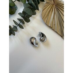 Büyük Damla Gümüş Küpe | biTaki