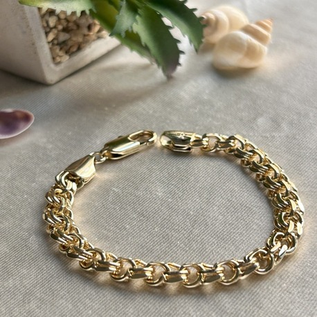 ELORA Çift Zincir Detaylı Altın Renkli Xuping Bileklik | BİJUKO TAKI