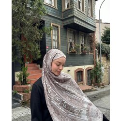 Vizon Etnik Desen - İthal Şal | Bus Scarf