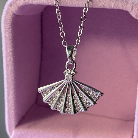 Gümüş Yelpaze Kolye | Çelik | Cofsy Accessory