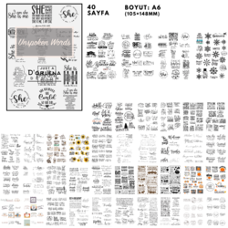 Unspoken Words - A6 - Sticker Kitabı | D'orlena Design