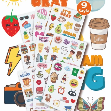 Planlayıcı, Not Defteri için Günlük Hayat Stickerları | ebraprint