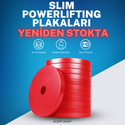 Slim Powerlifting Plakası- 25KG 1 Çift | ECOFIT SPOR EKİPMANLARI