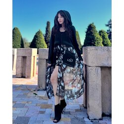 Özel Tasarım Şifon Hırka (SİYAH) | M. Elif Duman