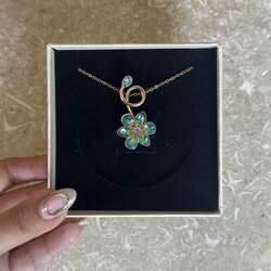 Blue Flora Kolye | Gracile