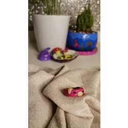 Pembe Domuz Polimer Yüzük | Guffidaks