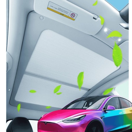 Tesla Model Y Manuel Açılabilir Tavan Perdesi, Gri Renk | isseparts