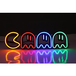 Pacman Neon Led / Gece Lambası / Pac-man Dekoratif Lamba / Işıklı Pac ...