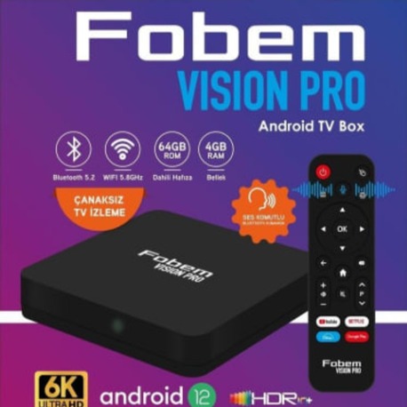 FOBEM VISION PRO 4GB 64GB 6K ANDROİD BOX | سنتر العائلة