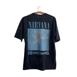 Nirvana - Nevermind yıkamalı oversize tişört | Lexa Rock Market