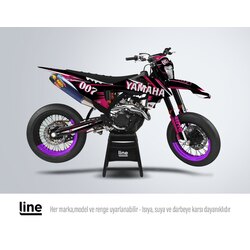 Line Design Sticker Kit - Pink Black - PinkyYamaha #0001 | Line Design