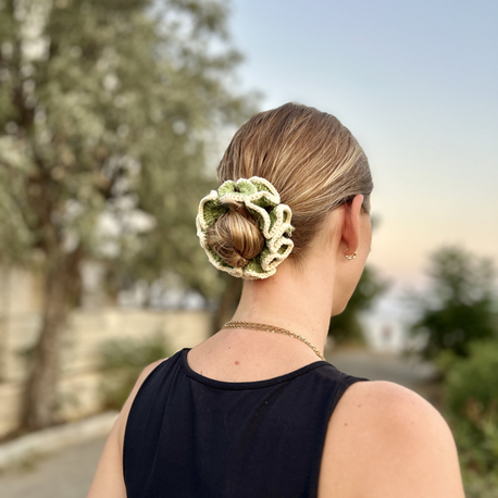 Light Green Combo - Scrunchie | Loop Crochet