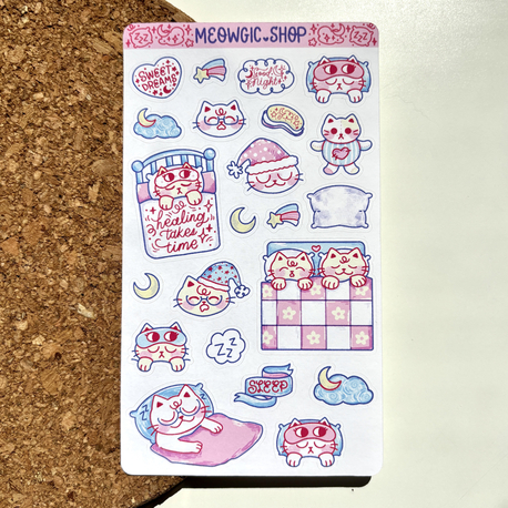 eepy cats - sticker sheet | Meowgic Shop =^·ω·^=