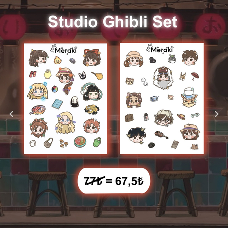 Set Studio Ghibli Sticker | Sticker&Kırtasiye