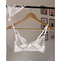 Rhea Beyaz Bra Set | nacreouslingerie