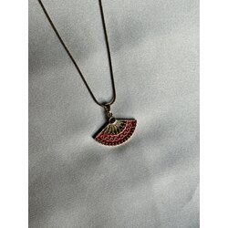 Kırmızı Yelpaze Kolye | Nivis Collection