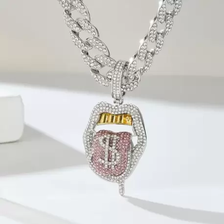 Iced Out Dollar Pendant + Iced Out Chain | ParobitaChain