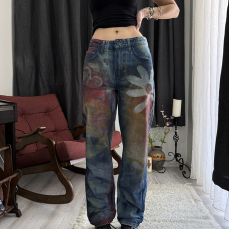 FLORAL PRİNT JEAN | PEACE HUNTER