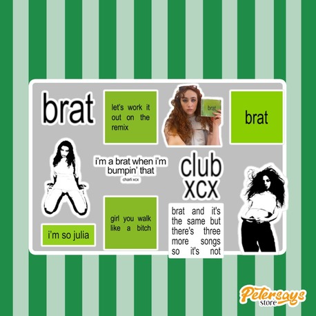 Charli XCX Brat Sticker Seti | petersaystore