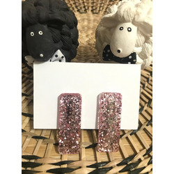 Simli Epoksi Kız-Çocuk Tokası Çiftli | Gökkuşağımın renkleri