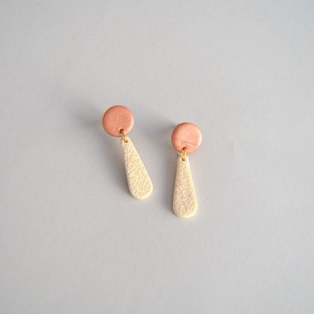 Grounded Collection - Bronze Drop - White | seray art studio