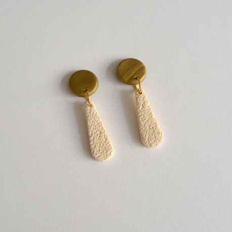 Grounded Collection - Golden Drop - White | seray art studio