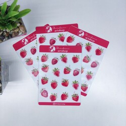 Çilek Stiker Sayfası | Sticker, notepad, planlayıcı, renkli baskılar