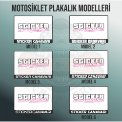 Kişiye Özel Motosiklet Plakalık Modelleri ( Katalog 2 ) | Sticker Canavarı