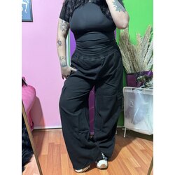 SİYAH KARGO BAGGY PANTOLON | WILD CHERRY