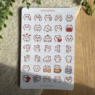 Luyi Doodle 002 sticker sheet | Luyi Studio