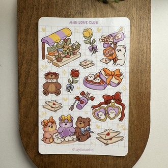 Mini love club sticker sheet | Luyi Studio