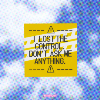 'i lost the control' şeffaf sticker | studio_reii