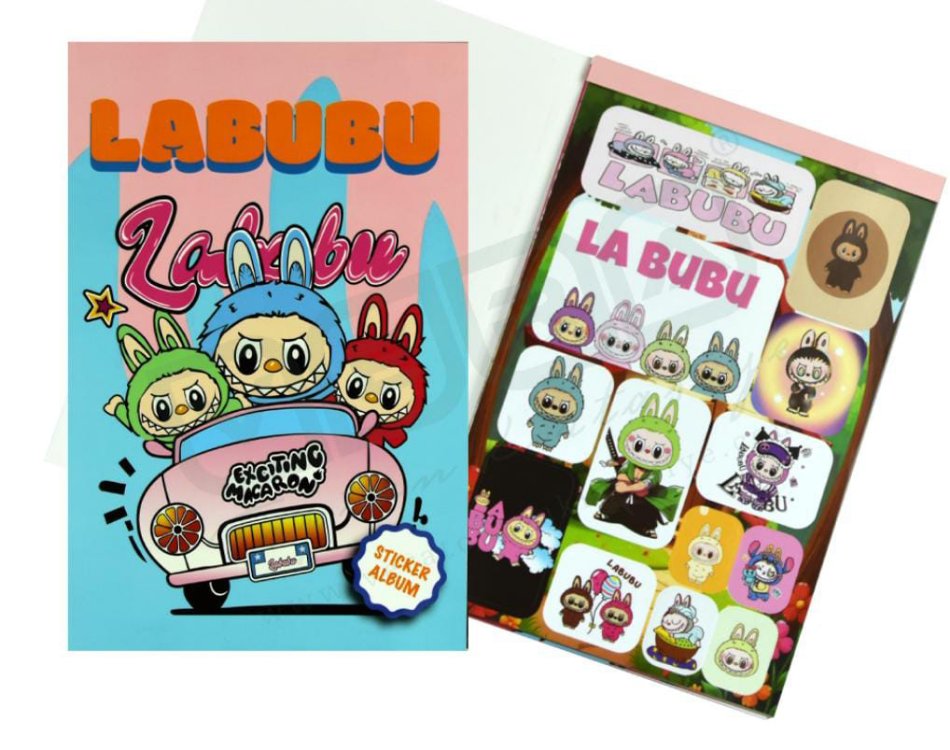 Labubu 16 Sayfalı Stiker | KLC toptan oyuncak
