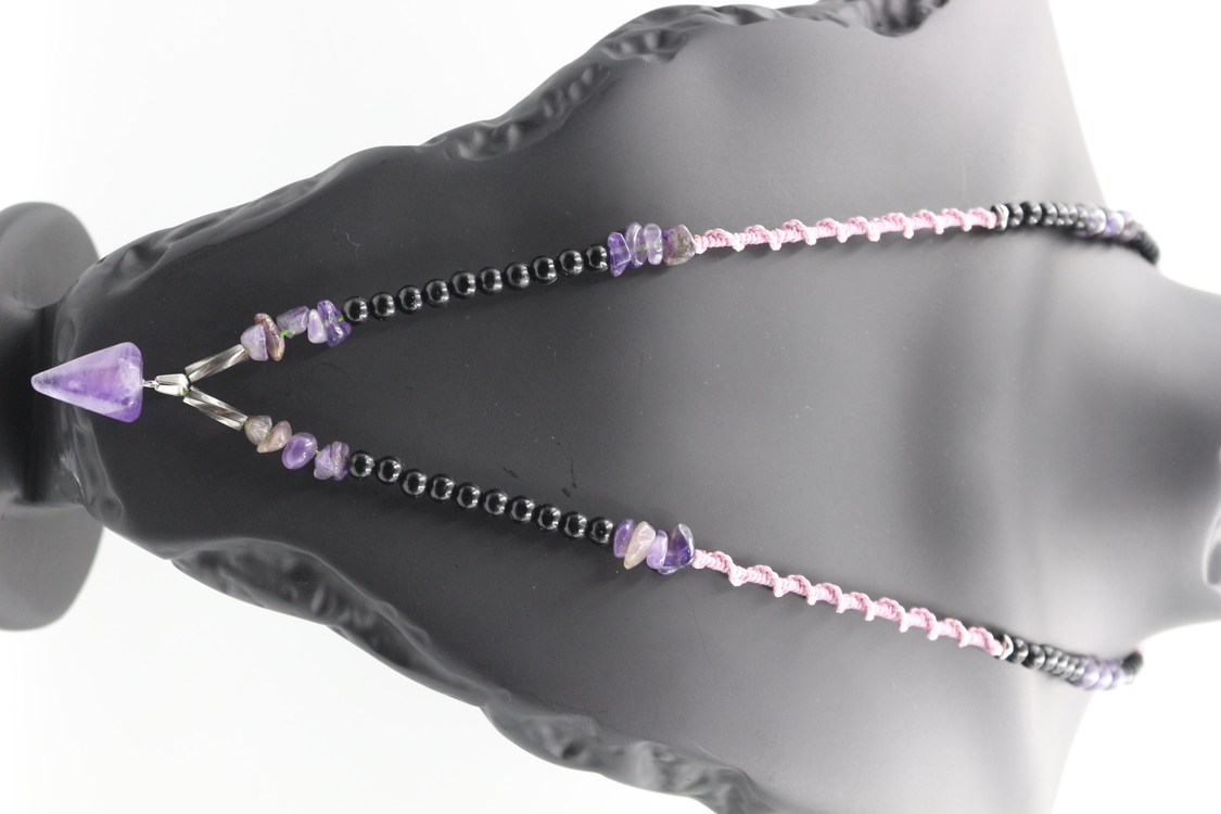 Ametist - El Yapımı Kolye, Zarif El İpi Örgüsüyle Doğal Taşlar. | Magicgrange