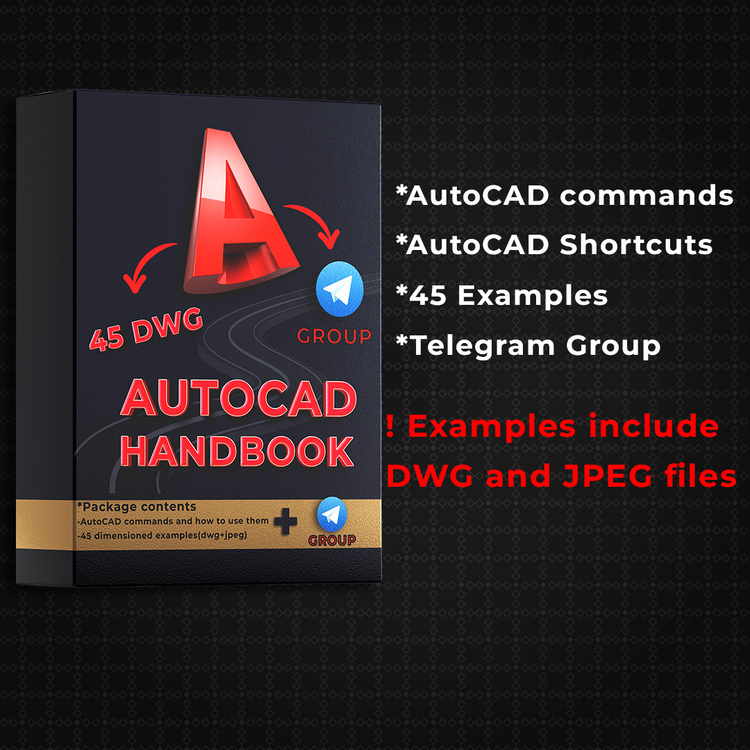 Autocad Handbook(2d) (E-book and 45 Autocad Drawings+ Telegram Group ...