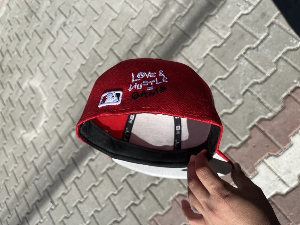 Los Angeles Dodgers Red Team Heart Fitted Cap | duckcapp
