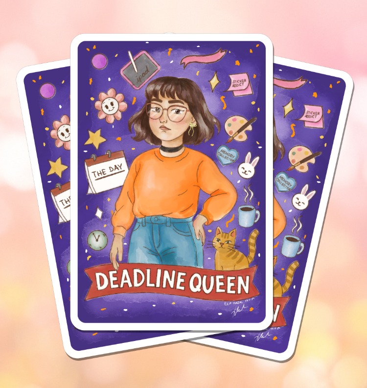 Deadline Queen Art Print | Mucha Paper