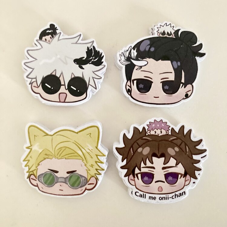 Jujutsu Kaisen Chibi Stickerlar Gojo, Geto, Nanami, Choso) | Munisshi's ...