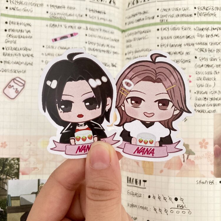 NANA ve HACHİ Chibi Stickerları | Munisshi's Art Shop
