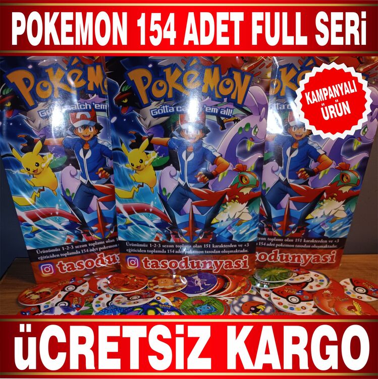 POKEMON FULL SERİ 154 ADET | tasodunyasi